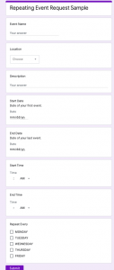 Google Forms and Repeating Event Requests – Richard A. Anderson